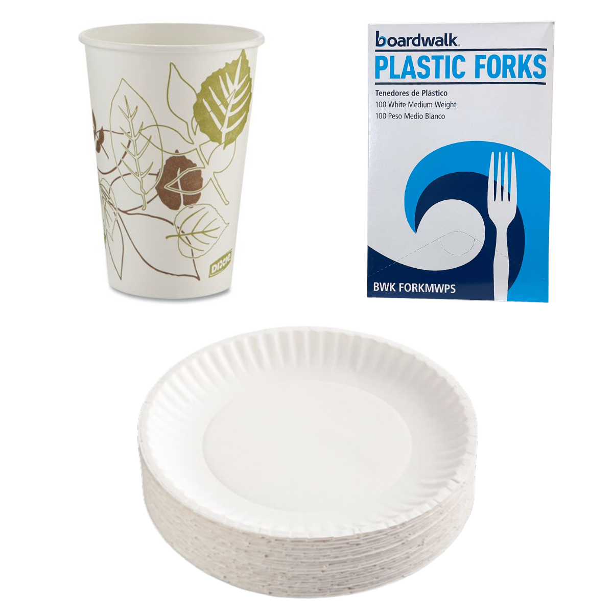 Eating Utensils, Plates and Cups